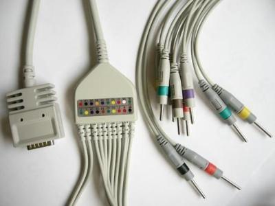China EK-10 Surgical Plastic EKG Machine Cable Single Piece IEC And AHA for sale