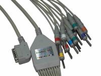 China Kanz Ekg Accessories Cable IEC AHA Soft And Durable Solid Conductor Type for sale