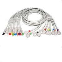 China Multi - Link Leadwires EKG Machine Cable 2P Plug IEC And AHA , TPU Material for sale