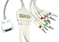 China Surgical Plastic EKG Cable Long Screws Snap IEC With Defibrillation , Non - Toxic for sale