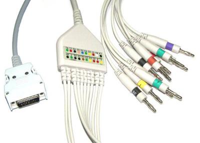 China Surgical Plastic EKG Cable Long Screws Snap IEC With Defibrillation , Non - Toxic for sale