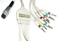 China 10kΩ Resistance EKG Wires 12 Pin 3.6 Meter Banana IEC , No Toxic for sale