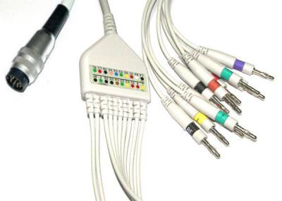 China 10kΩ Resistance EKG Wires 12 Pin 3.6 Meter Banana IEC , No Toxic for sale