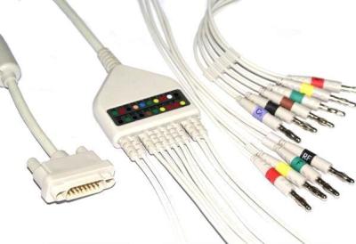 China No Resistance Trentina EKG Machine Cable TPU With 3/5 Lead Channel for sale