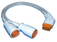 China Siemens Pressure Transducer Adapter Cables 12 Foot 10pin Connector for sale
