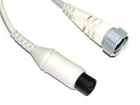 China MEK Transducer Cable 10 Feet Light Gray 6 Pins Connector  For Patient Monitor for sale