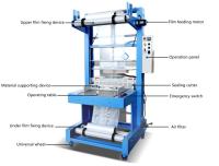 China Semi-automatic Plastic PE Film Cutting Sealing Machines for Beer Beverage Mineral Water for sale