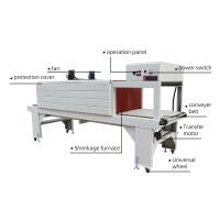 China Flexible Converyor Semi-automatic Juice Water Bottle Sleeve Shrink Packaging Machine for sale