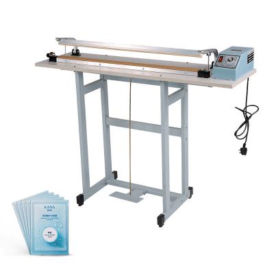 China Through Type Foot Pedal Bags Pedal Sealing Machine with Food Grade Cutter and Sealer for sale