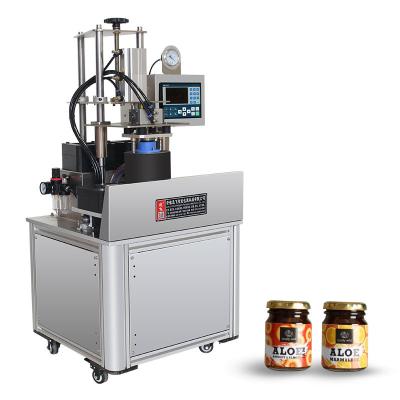China 220V/50/60HZ Automatic Vacuum Capping Machine for Food Sauce Jars Glass Containers Bottles for sale