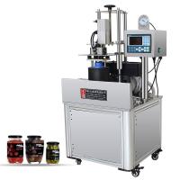 China 220V/50/60HZ Automatic Vacuum Capping Machine for Food Sauce Jars Glass Containers Bottles for sale