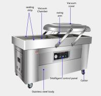 China Electric Double Chamber Vacuum Packaging Machine DZQ 400 Vacuum Packer for Skin Packing for sale