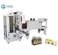 China Wood Material PE Film Package Shrink Tunnel Wrapping Machine for Water Bottle Packaging for sale