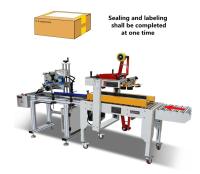China Easy to Operate Automatic Label Sticker Tabletop Labeling and Carton Sealing Machine for sale