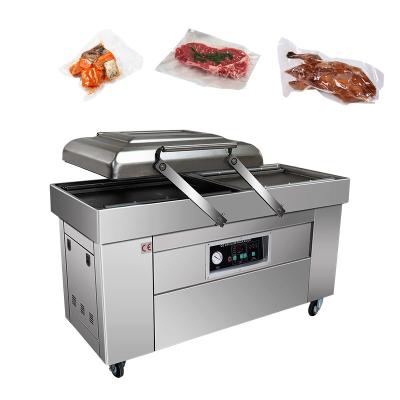 China 304 Stainless Steel Double Chamber Vacuum Packer for Fish Meat Vacuum Packing Machine for sale