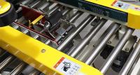 China 106 KG Semi Automatic Left And Right Drive Tape Carton Sealer Case Sealing Machine 1830x670x1230mm for sale