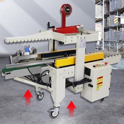 China FXJ-4030TDCF Automatic Carton Box Sealer and Labeller for Apply Carton Height 90-420mm for sale