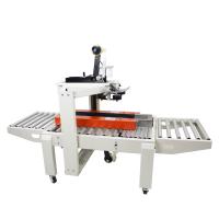 China Compact and Durable Semiautomatic Corner Side Edge Carton Box Taping Sealing Machine for sale