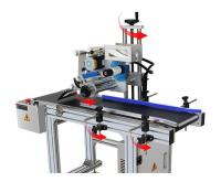 China Large Square Food Carton Box Gluing And Closing Tape Packing Sealing Labeling Machine 180W for sale