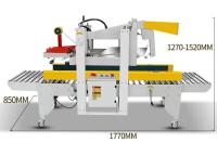 China Convenient Semi Auto Flap Fold Carton Box Case Sealer Machine for Commodity Packaging for sale