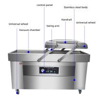 China 400 mm Sealing Length Double Vacuum Chamber Sealing Machine for Foie Gras and Steak for sale