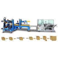 China Fully Automatic Tape Box Case Carton Erector Machine with Advanced PLC Control System for sale