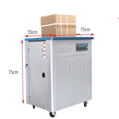 China Semi-automatic Carton Case Box Strapping Machine with Double Motors and Spare Parts for sale