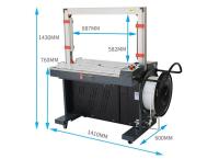 China US Food Industry High Table Auto Box Strapping Machine with PP Band 9-15mm 80kg Bearing Capacity for sale