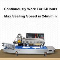 China Chemical PM-1800 Automatic Continuous Band Plastic Bag Ink Coding Sealing Machine With Expiry Date Printer for sale