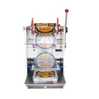 China Hand Pressure Takeaway Snack Box Manual Sealing Machine with Wood Packaging Material for sale