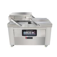 China Commercial Semi Automatic DZ 400 Double Chamber Vacuum Sealer for 4Pcs Sealing Strips for sale