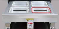 China Stainless Steel Tray Sealing Machine for Fast Food Packaging Nitrogen Gas Flushing for sale