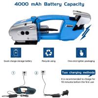 China Electric Battery Powered PP PET Plastic Strapping Machine Tools for 13-16mm Strap Width for sale