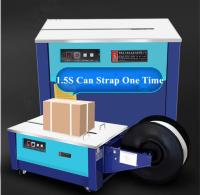 China Paper Packaging Semi Automatic High Low Table PP Poly Strapping Machine With CE Certified for sale
