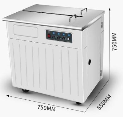 China Semi Auto Electric Desktop PP Belt Binding Strapping Packaging Machine 60 KG Capacity for sale