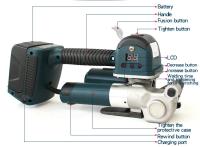 China Electric Strapping Machine with Tension Force 60-5500N Portable and Rechargeable for sale