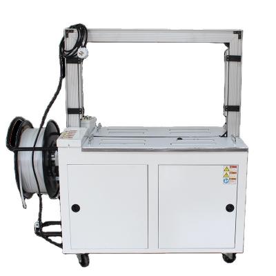 China Fully Automatic PP Belt Bundle Paper Carton Wrapping Strapping Machine for Min W8XH10cm Bundling for sale
