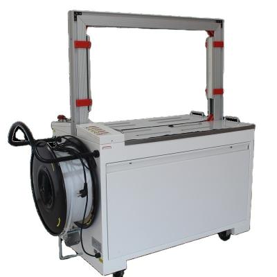 China Semi-automatic Band Belt Banding Strapping Machines for W 9-15mm /T 0.6-1mm Strap Size for sale