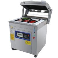 China Vertical Vacuum Tray Sealing Machine for Meat Fish Ready Meal Frozen Food Durian Pulp for sale