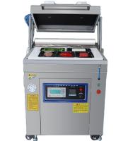 China 690*490mm Plate Size Thermoforming Vacuum Tray Seal Skin Packaging Machine for Durian for sale