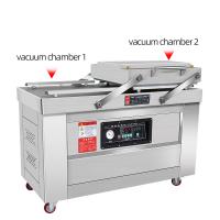 China Double Flat Type Big Chamber Vacuum Packing Machine for Food Shop and 900W Motor Power for sale