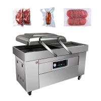 China Double Room Vacuum Machine for Seafood Salted Meat Dry Fish Pork Beef Rice Smoked Salmon for sale