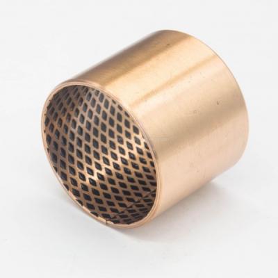 China Cylindrical Bronze Bearing Bushing With Graphite PVB090G for sale