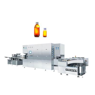 China Automatic Oral Liquid Bottle Washing Drying Filling Capping Machine Production Line for sale