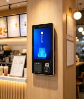 China Restaurant Desktop Android/Wind10 System Multi Touch Screen Kiosk Self Ordering Payment LCD Kiosk with Credit Card Terminal for sale
