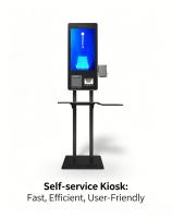 China Smart Selfservice Kiosk Credit Card Ticketing Supermarket Hotel Check in Self Checkout Kiosk Payment Machine for sale