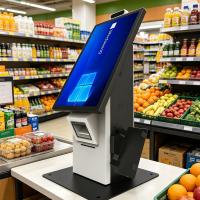 China Hot Sell 21.5 Inch Indoor Optional Systems Self Service Kiosk Restaurant Hotel Supermarket Self Payment Kiosk for sale
