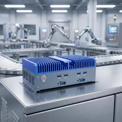 China Fanless Industrial Mini PC Embedded Intel 8250U 6COM RS232 RS485 Support -20°C to 70°C Wide Temperature for Industrial Control for sale
