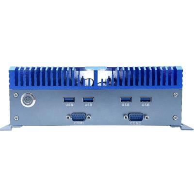 China Industrial Embedded Mini PC Intel Core I7-10510U-6 Ethernet Ports Dual LAN 8 USB Ports X86 Computer Support Ubuntu Linux Windows for sale