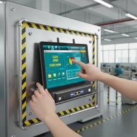 China Huiyuan Fanless Aluminum Industrial Panel PC 10-Point Touch Screen-Supports Android/Windows Embedded OS Wall Mount for sale